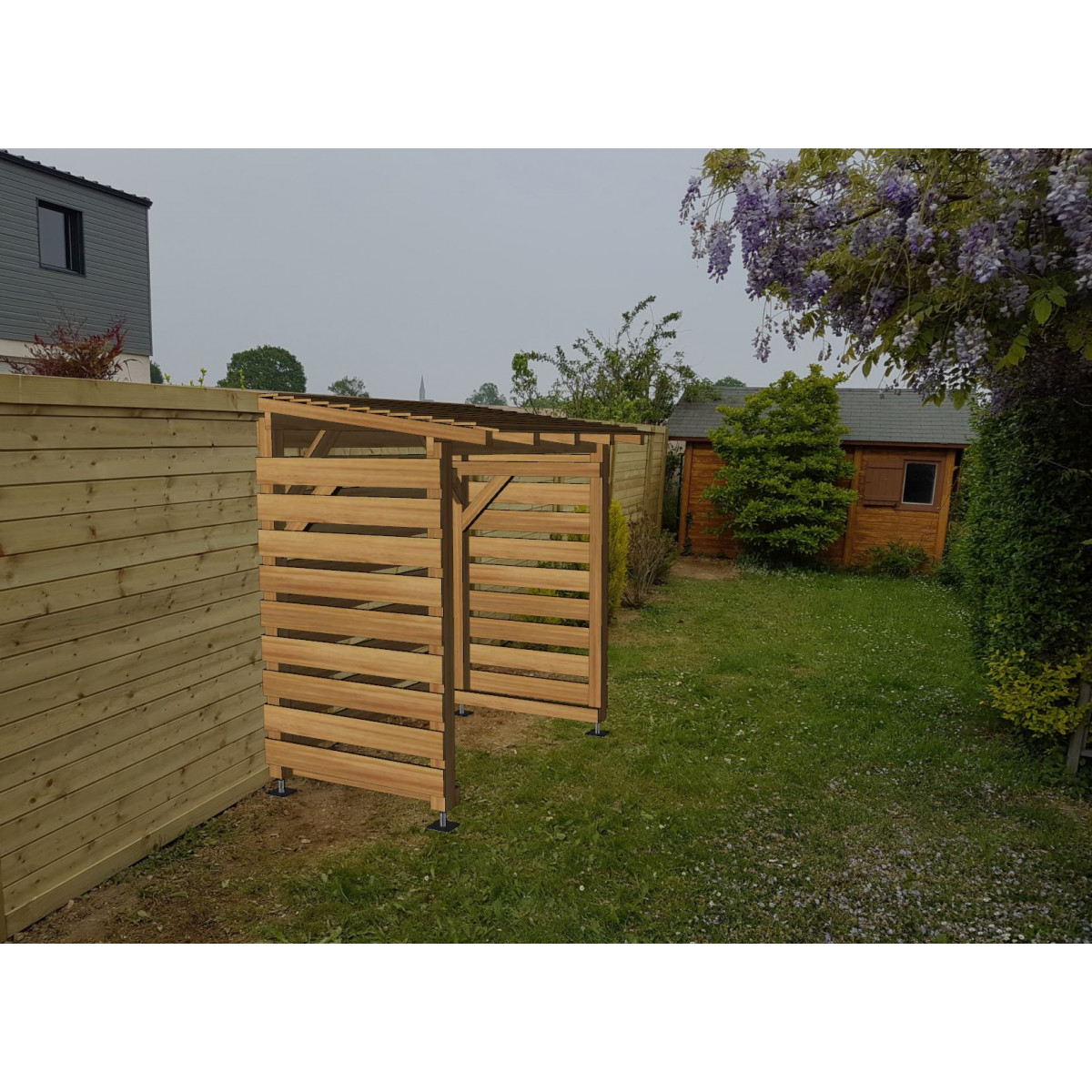 Abris bûches ou de jardin en kit - de 2 a 10 m en bois massif